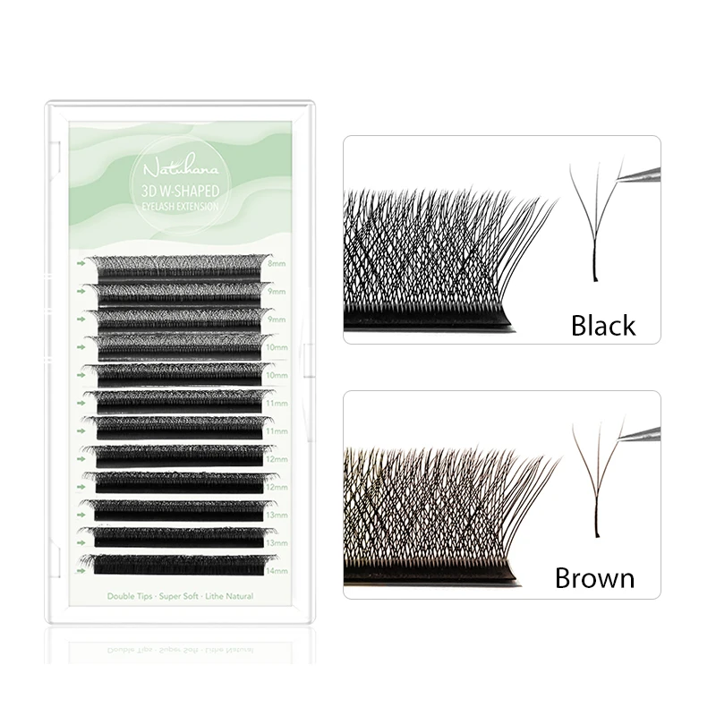 Wholesale 3d W Shaped Eyelash Extensions Premade Volume Fans Black ...
