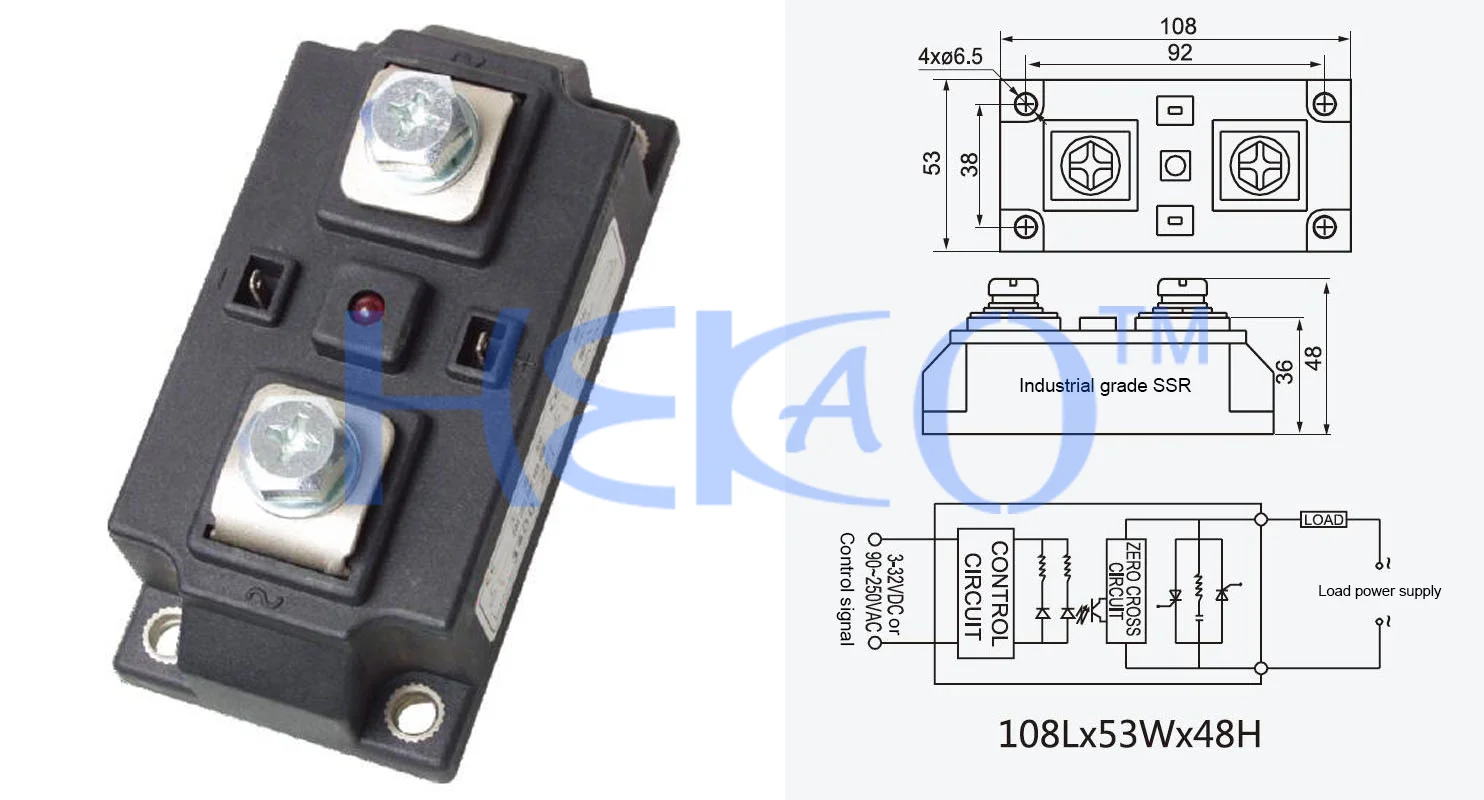 40a-1000a Ssr 440/660/1200vac Relay Industrial Grade Dc/ac Control Ac ...