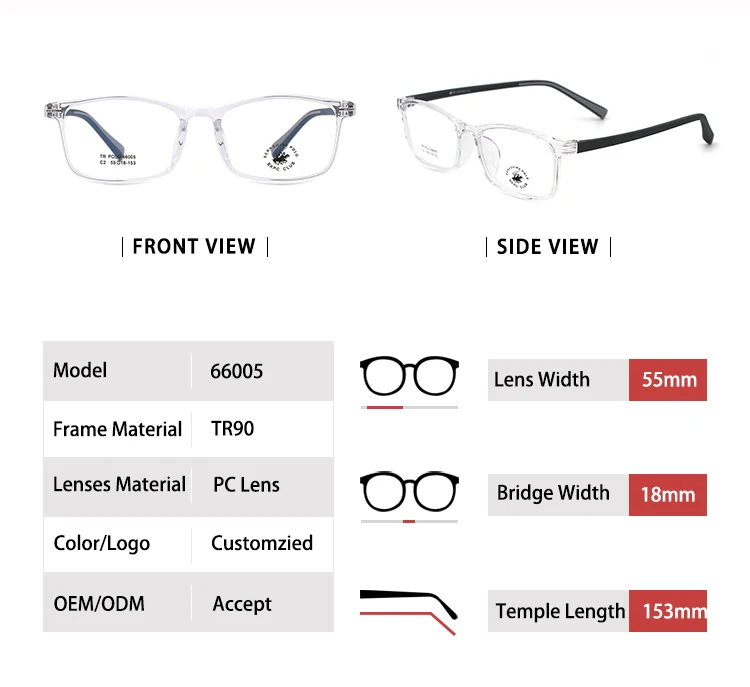 Wholesale Kacamata TR90 Eyewear Spectacle Frames for Eye Glasses