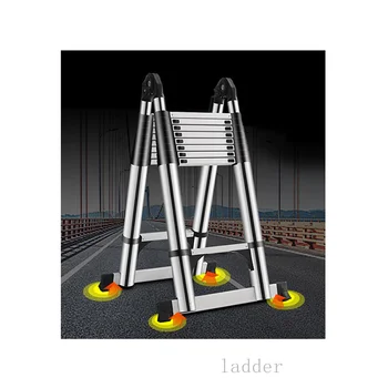 Foldable Step Ladder Telescoping Ladder Multi Purpose Stainless Steel ...