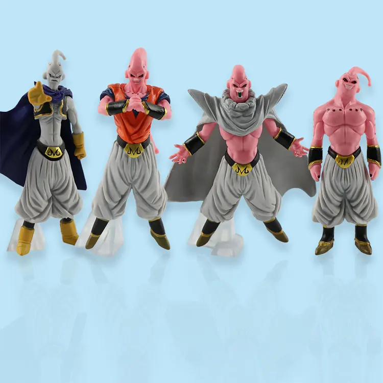 7-11cm Goku Anime Figures 8pcs/set Majin Buu Adult Action Figure ...