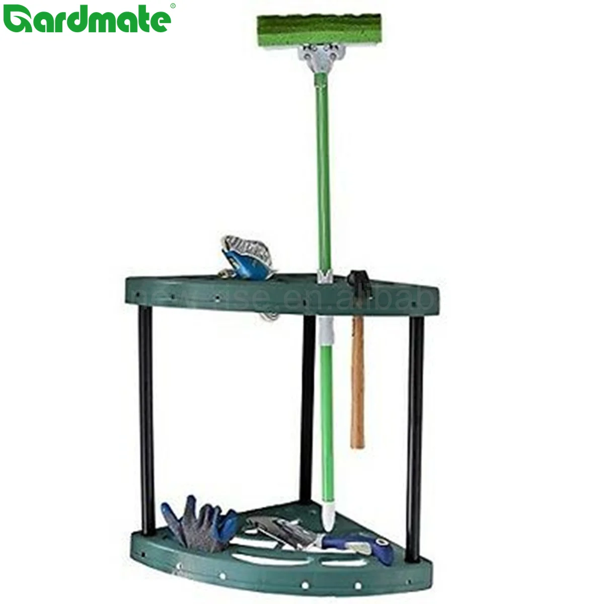 Easy Assembly Corner Design Plastic Garden Tool Rack Storage Garden ...