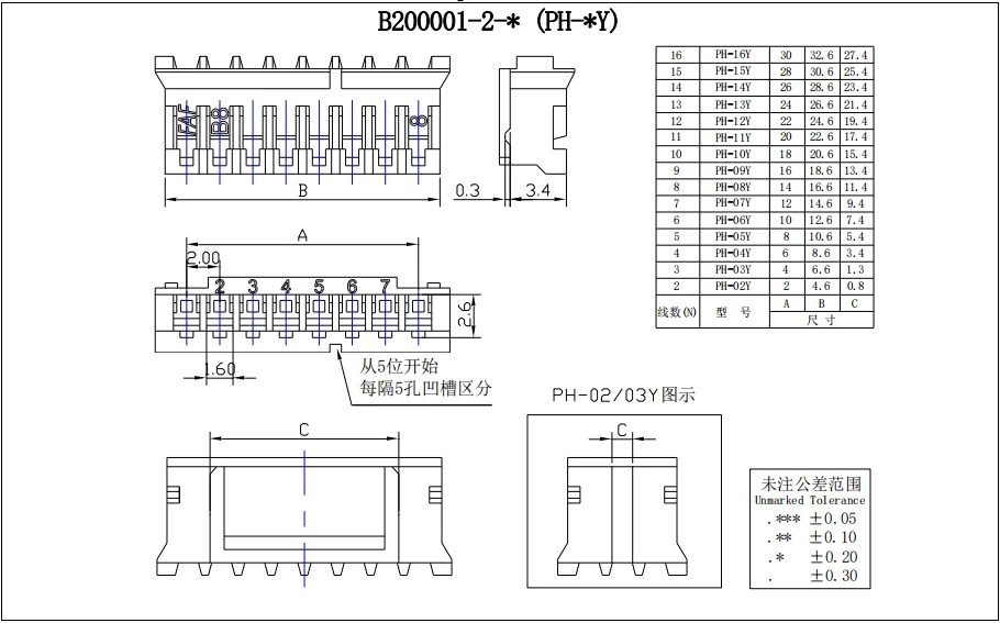 B200001 PHR-12 Nylon 66 Phosphor Bronze Brass Wire to Board Connector