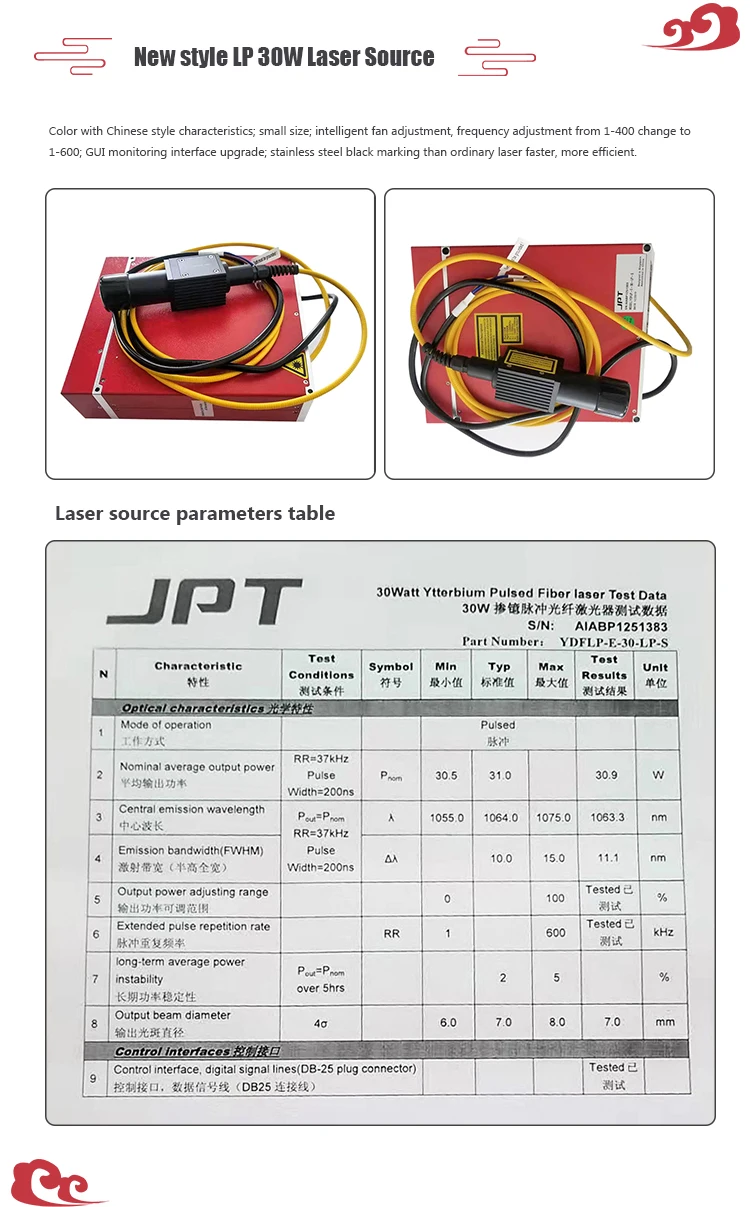 Mopa JPT Fiber Laser Source 20W 30W 50W 60W 80W100W 120W for Laser Marking Machine| Alibaba.com