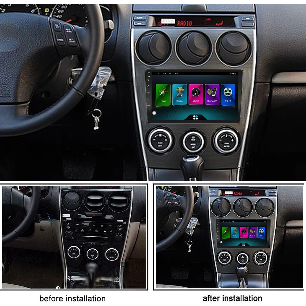 Bbzl Mazda Radio Gps Android 11 Player 2014 9 Inch 2 Din Car Stereo ...