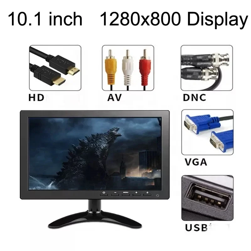 Car Home Store Use 10.1 Inch Display Mini Vga Hd Input With Screen Dvd ...