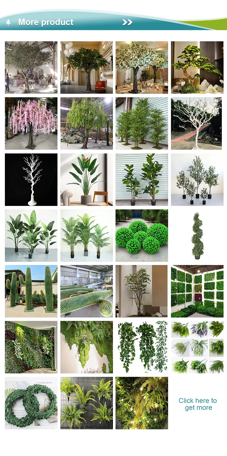 Forest Wedding Decor Silk Artificial Banyan Tree Tabletop White And ...