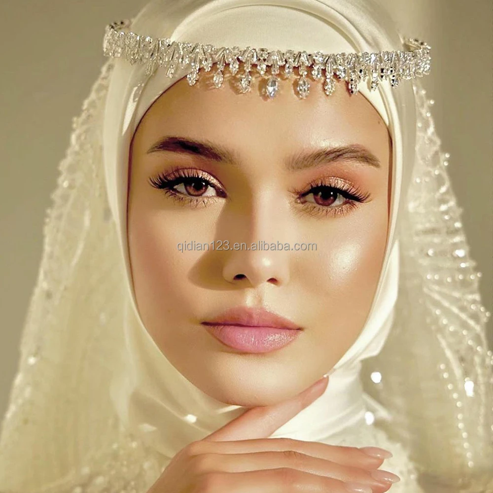 Modest Style Maang Tikka Braid Hair Chains Tassel Chains Hijab ...