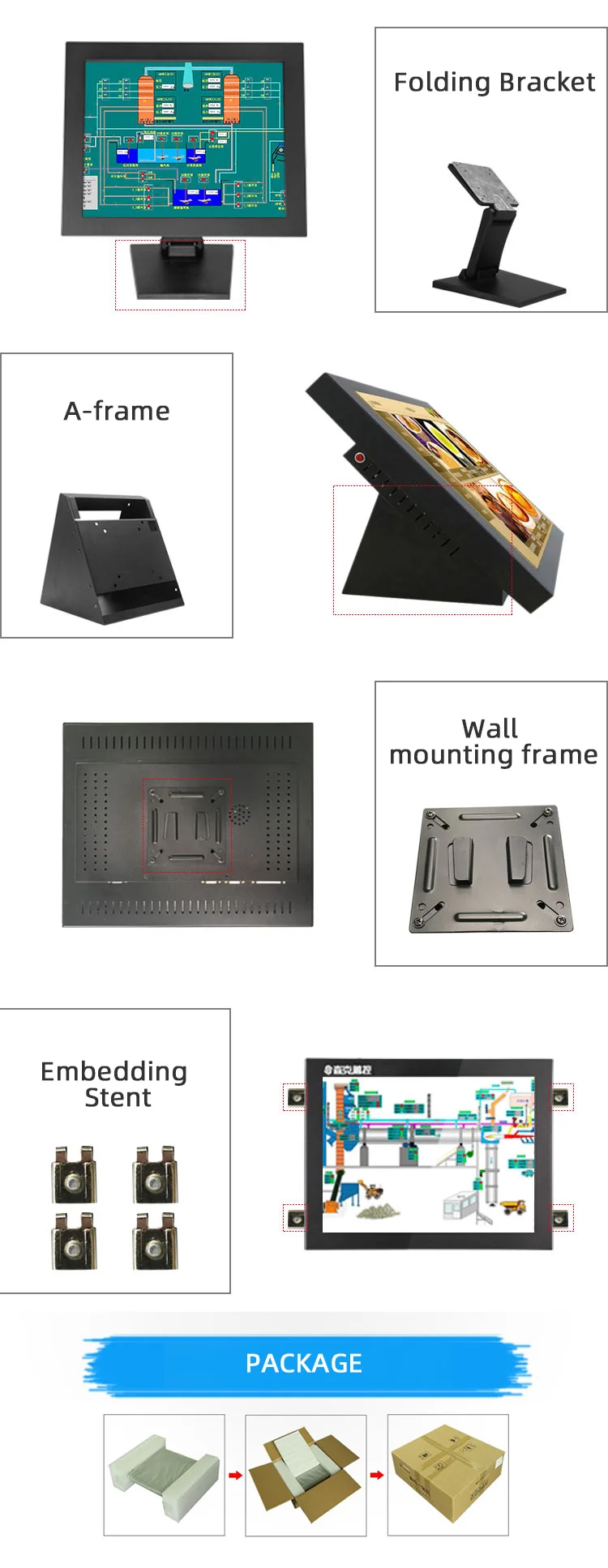 19 Inch Square Screen Touch Desktop All In One Pc I3 For Workshop - Buy ...