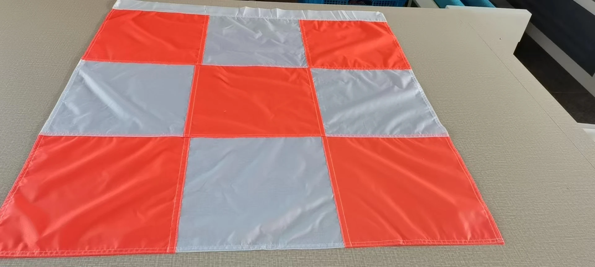 Safety Airport Flag - 36 X 36 Inch Orange & White Checkered