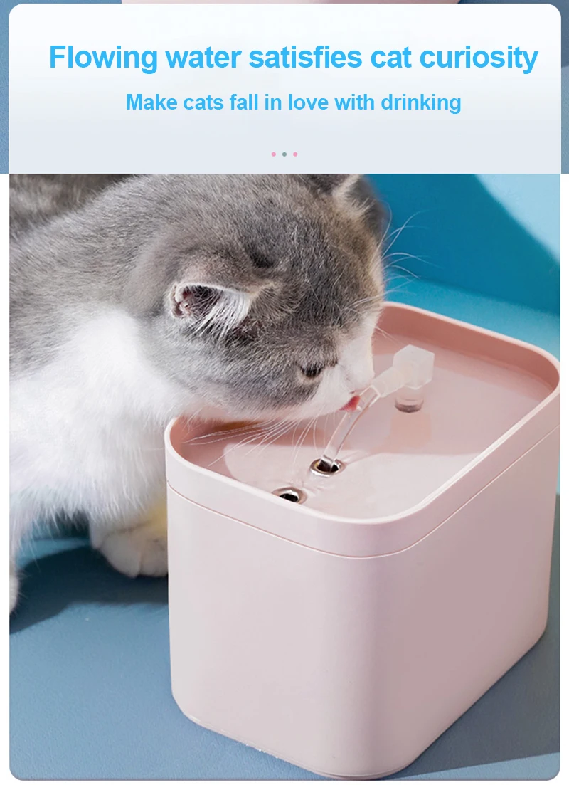 1.5L USB Powered Cat Water Fountain - Automatic & Portable