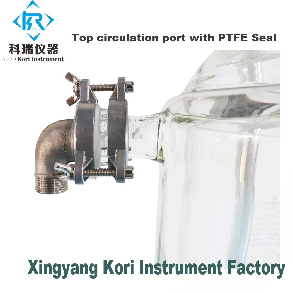 100l Bioreactor Jacketed Glass Reactor 100liter - Buy Lab Glass Reactor ...