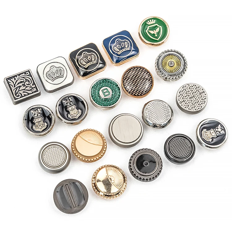 Kunshuo Customized Pattern Logo Zinc Alloy Snap Buttons