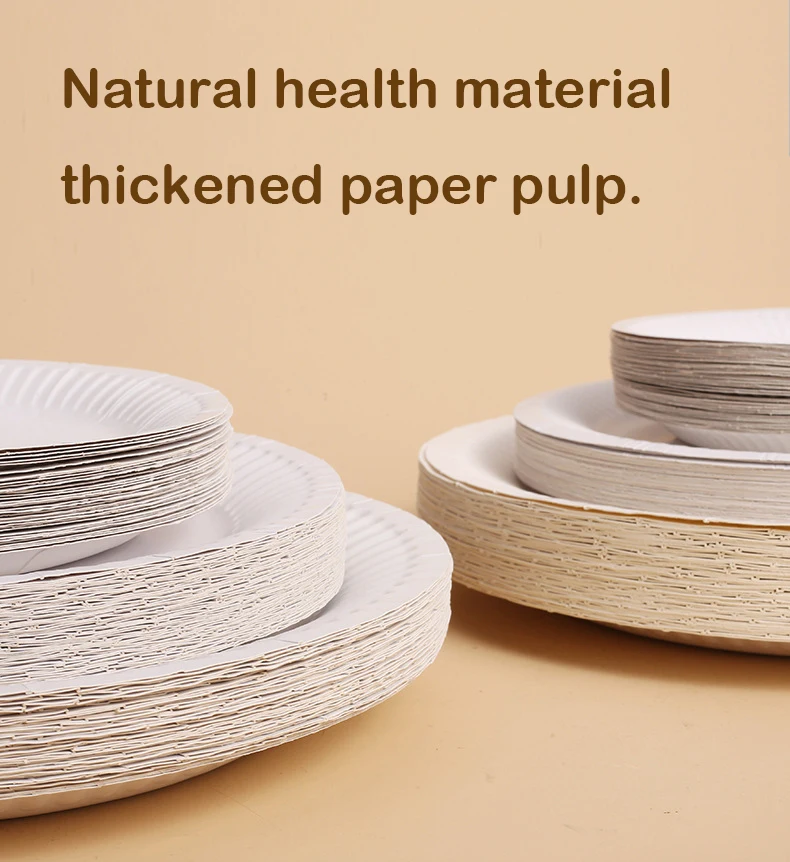 Custom Pattern Coloured 9'' Biodegradable Paper Plate Set Eco-Friendly ...