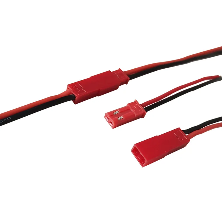 Male and Female JST 2PIN Connectors with 20AWG Silicone Wire