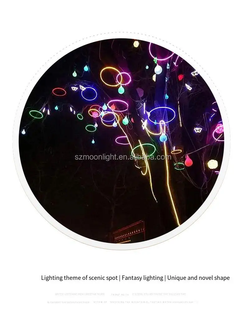 15w Rgbw Tree Ring Lights Decorative Circle Outdoor Ip65 Waterproof ...