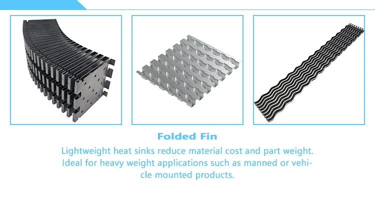 Manufacturer Customized Folded Fin Heatsink Stacked Fin Heatsink for ...