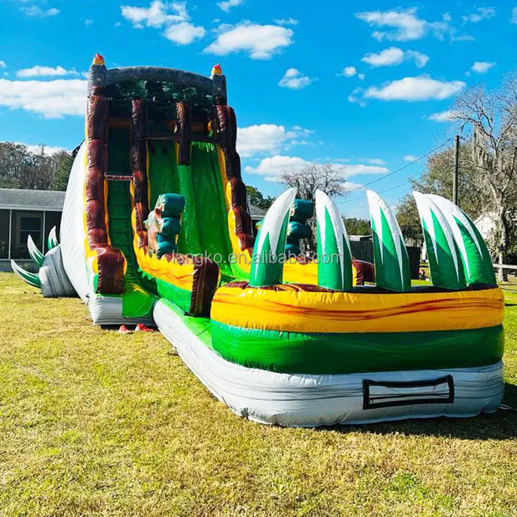 Commercial Grade Dino Dive Hybrid Inflatable Water Slide Outdoor ...