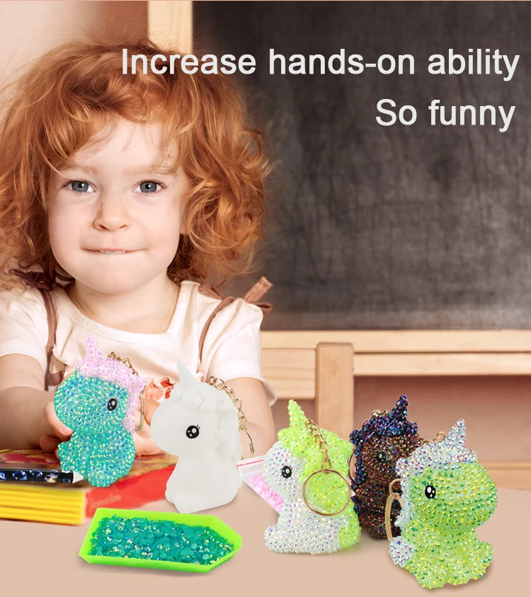 HG TOYS DIY Diamonds Doll with Key Chain Hands-on Ability Best Gift for ...