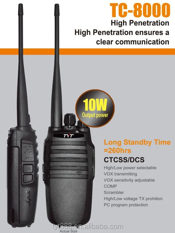 Tc-8000 Vox Transmitting Two Way Professional Fm Transceiver - Buy ...