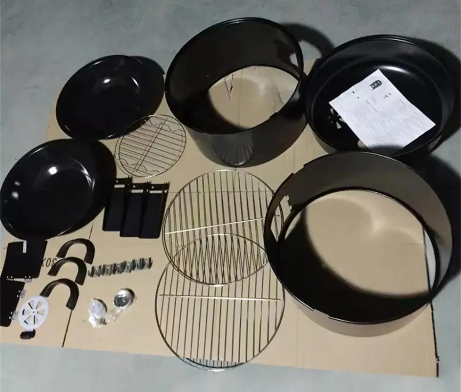 3 Layers Tower Charcoal Grill Vertical Cylinder Stove Outdoor Portable ...