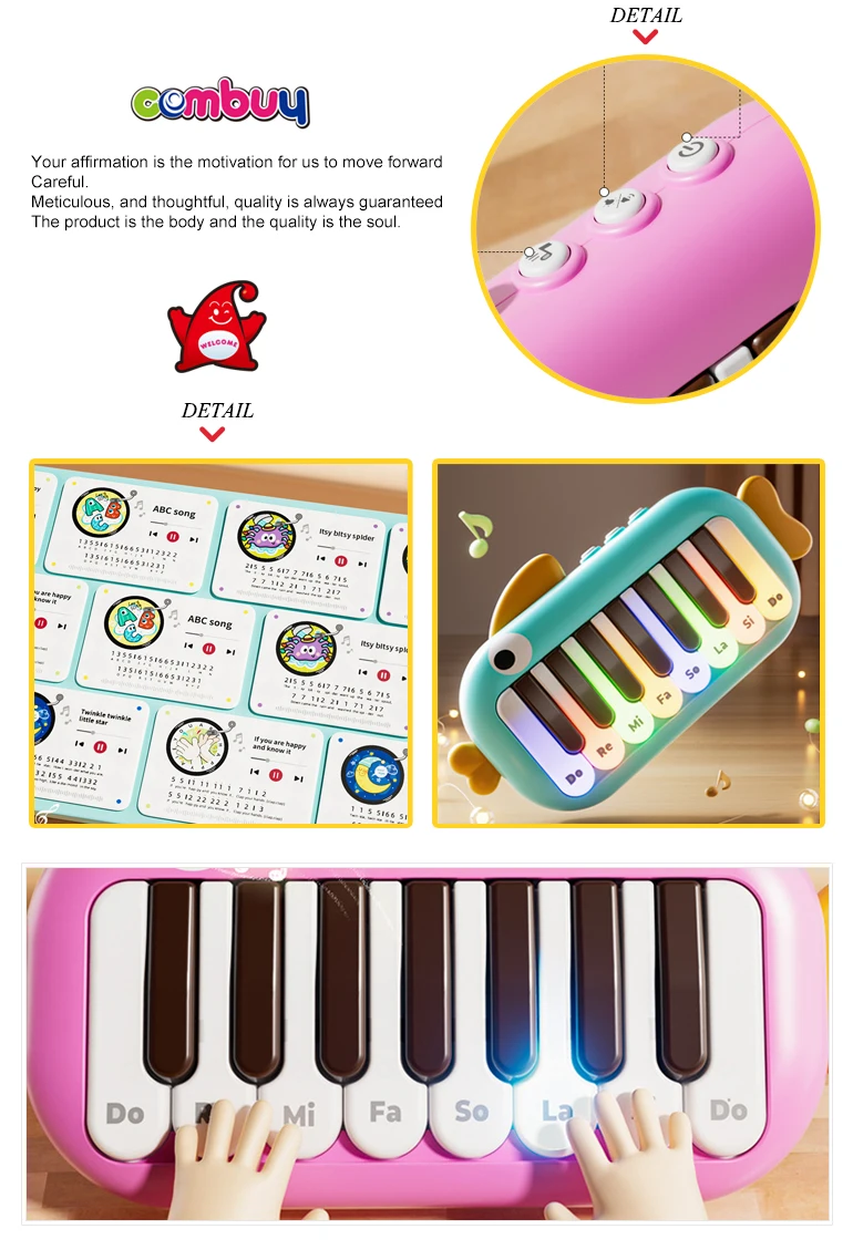 Cute Fish Music Instrument Kids Playing Little Electronic Piano Toy ...