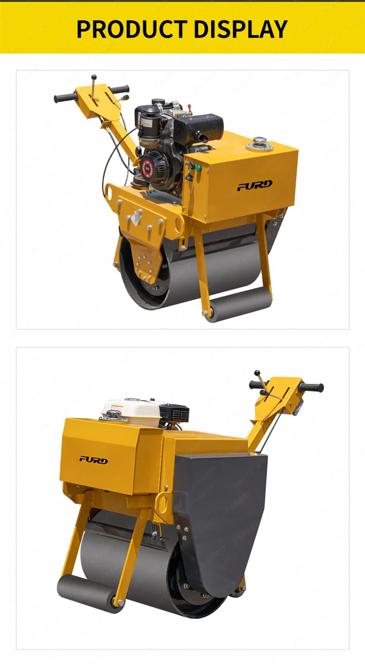 Mini 325kg Steel Drum Vibratory Compaction Road Roller For Sale - Buy ...