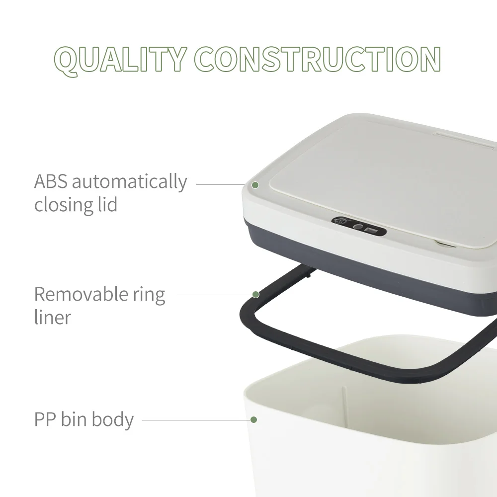 Alibaba.com: 12L Smart Waste Bins, Automatic Sensor Open Trash Can for ...