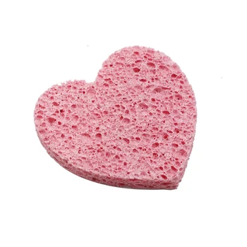 Heart Shape Compressed Facial Clean Sponge Biodegradable Water ...