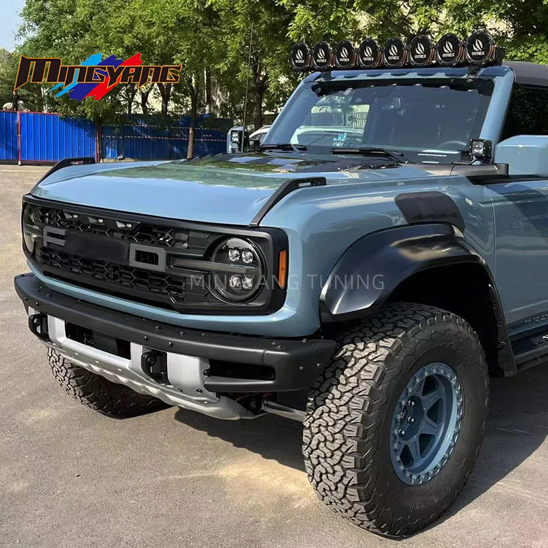 Upgrade Kit Hood Car Bumper Bodykit For Ford Bronco 2021 Convert Raptor ...