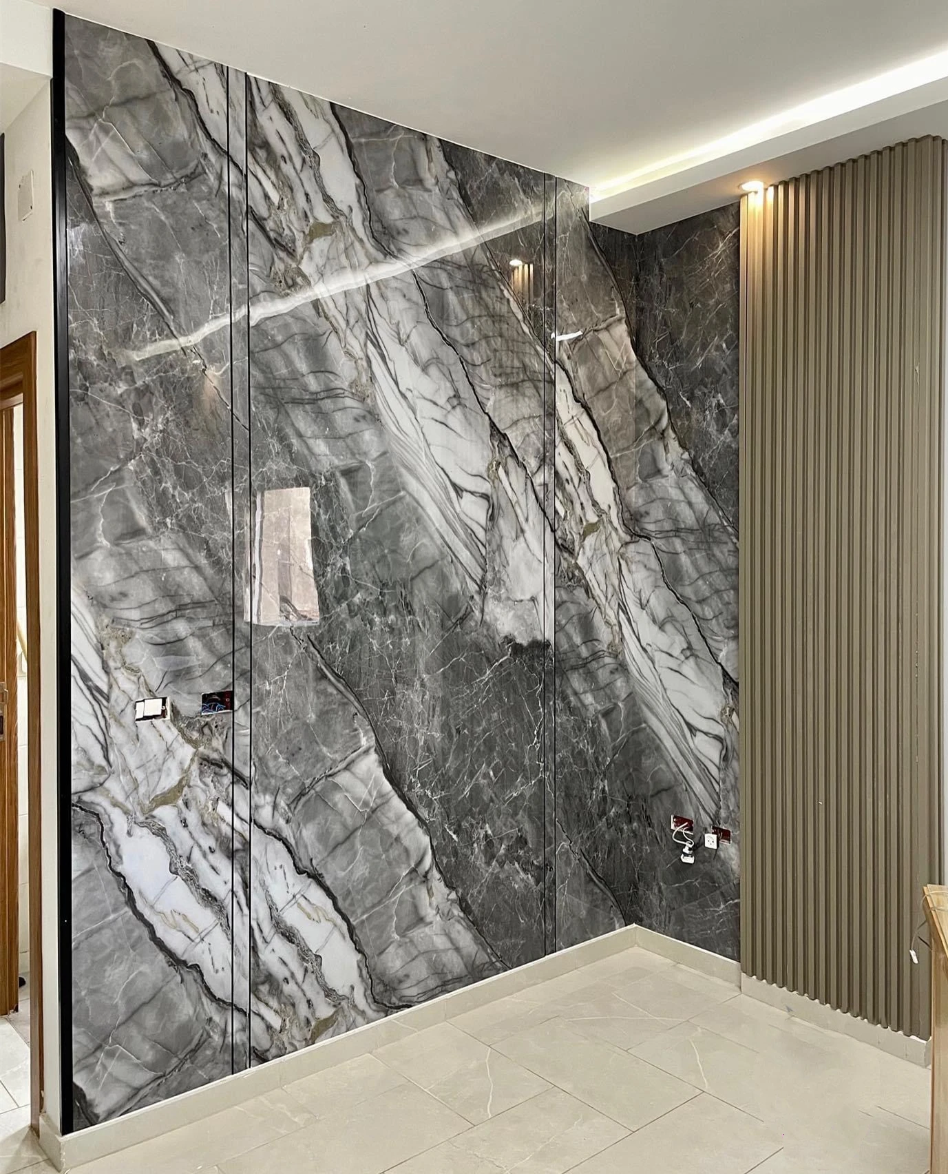 4X8 Ft PVC UV Marble Sheet - Durable Wall Panel Alternative