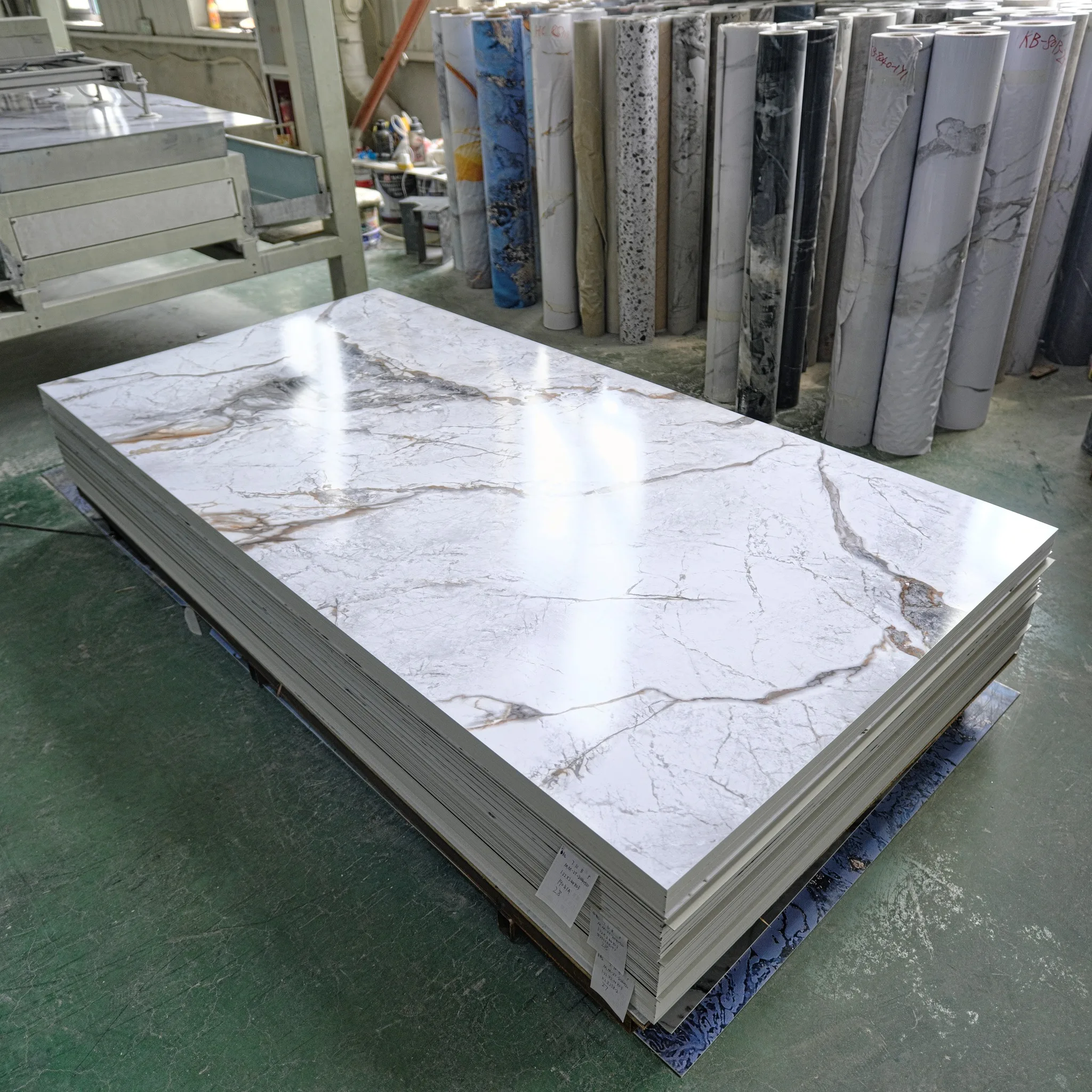 Wholesale Modern White UV Marble Sheet 3D PVC Wall Panels 3mm Plate ...