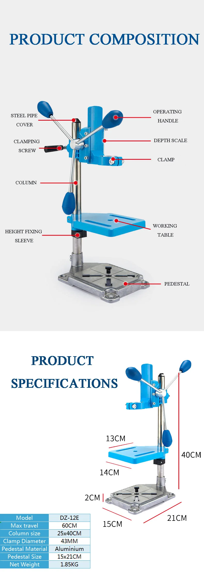 Home Use Drill Support Small Drillstand Drill Stand - Buy Drill Support ...