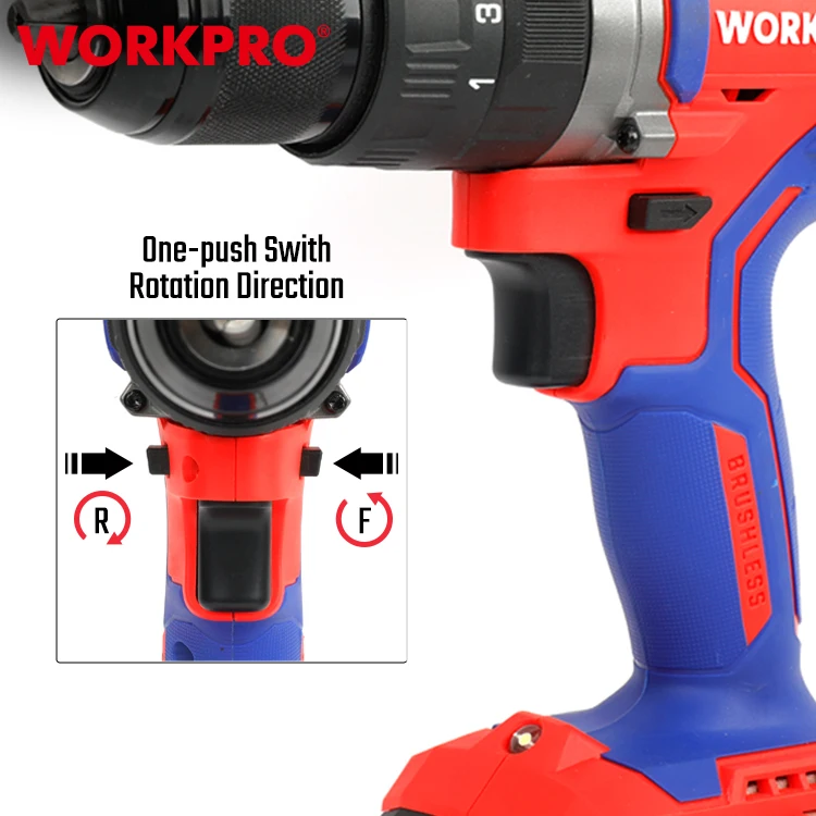 WORKPRO 20V Cordless Drill Set - Brushless Hammer Power Tools