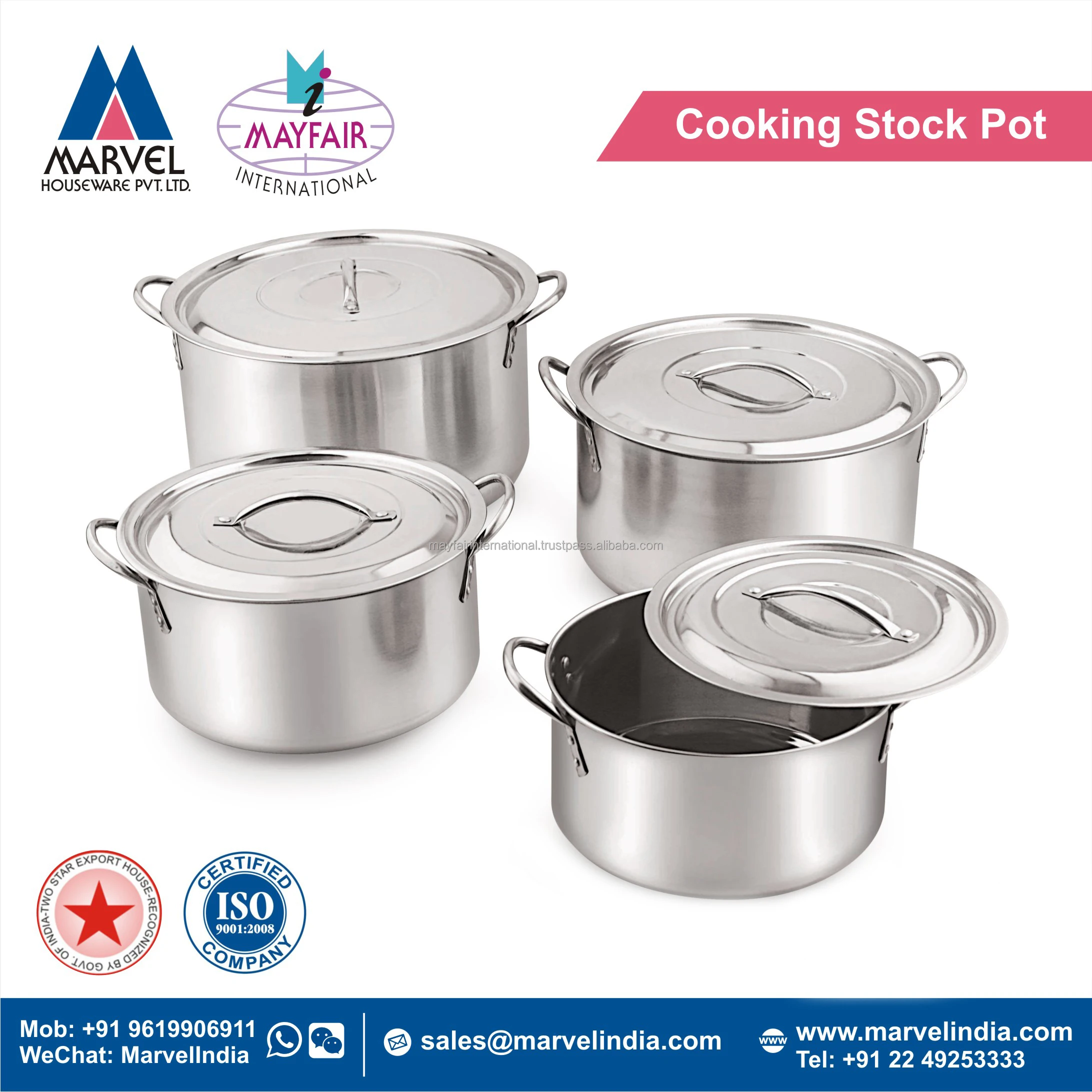 Shallow Stock Pot - Buy Stainless Steel Stock Pot,High Quality ...