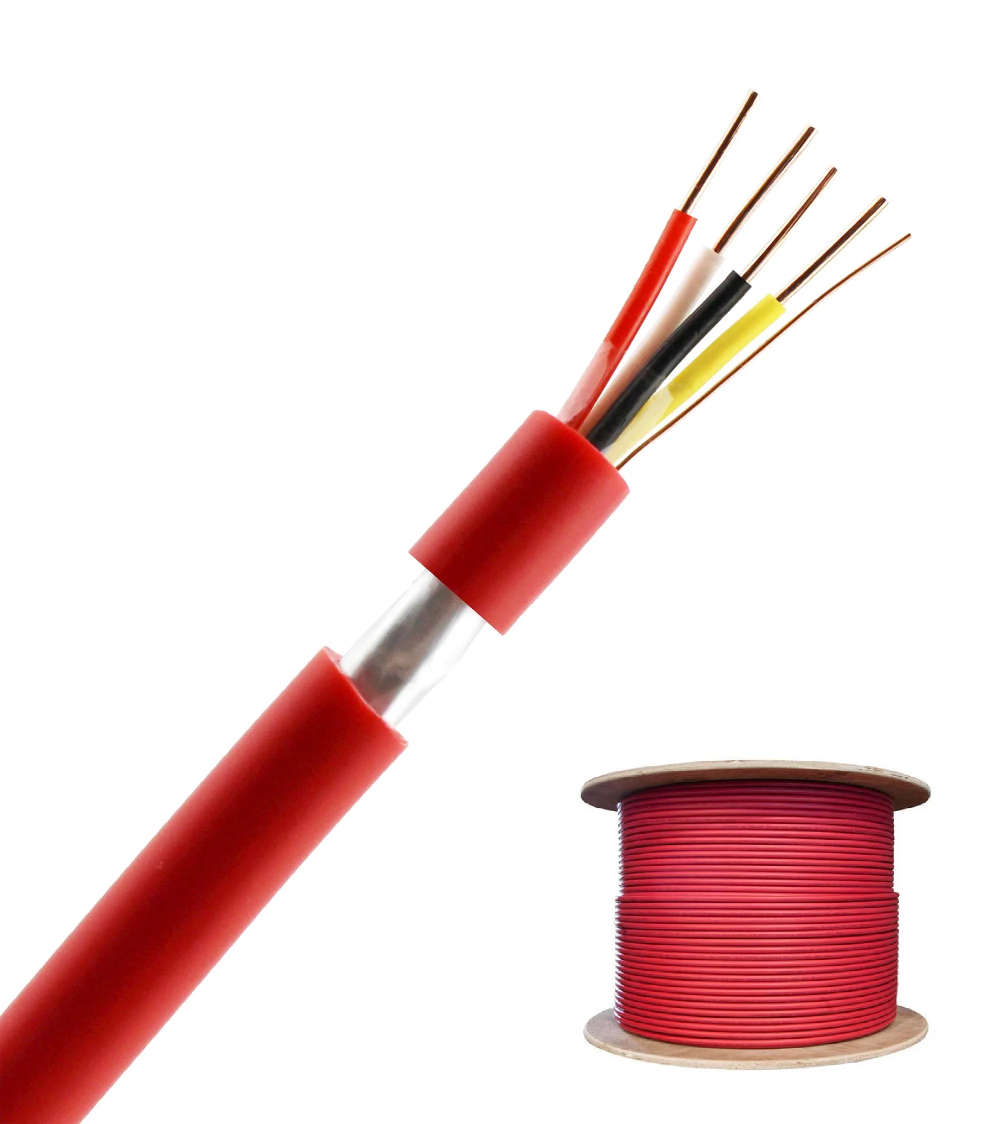 2 Cores 4 Cores Fire Alarm Cable 1.5mm 2.5mm Copper/cca Conductor ...