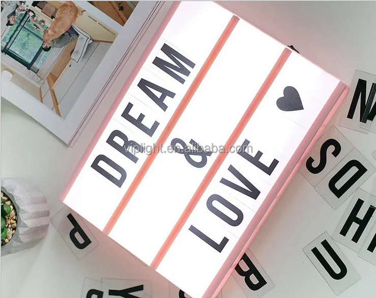 NEON Cinematic Cinema Light up Letter Box Sign Lightbox RGB 7 COLORS ...
