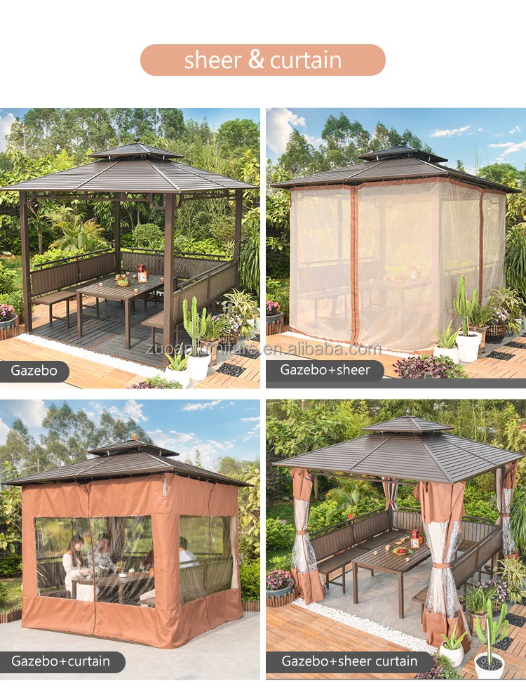 Durable Hardtop Galvanized Sheet Gazebo for Outdoor Leisure