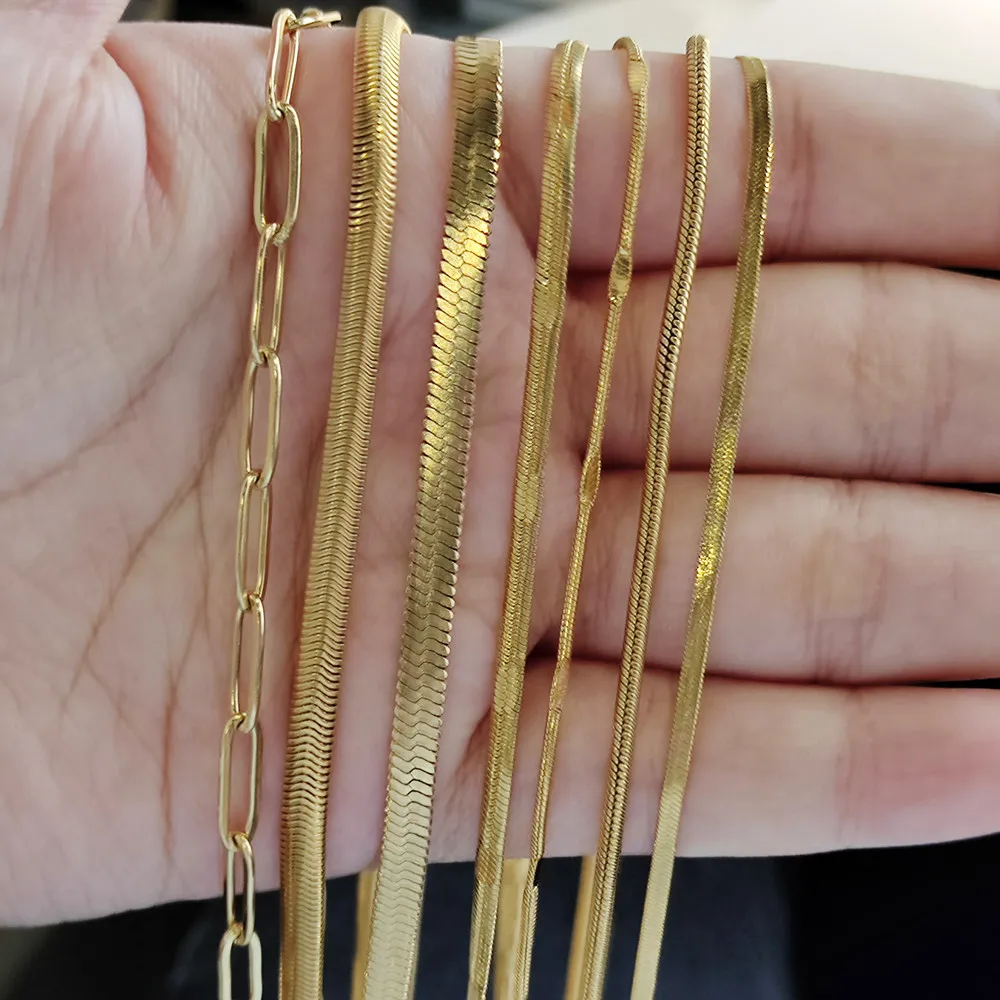 Shop Our Wholesale 14K 18K Figaro Herringbone Choker Chains