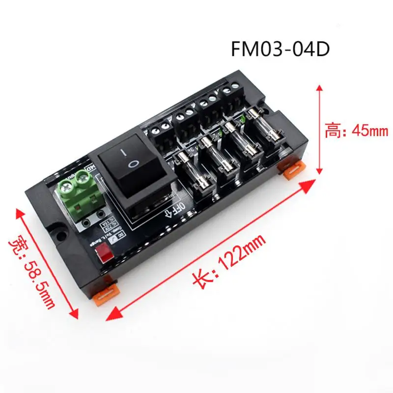 Din Rail Mounted Dc Power Distribution Strip Module & Fuse Block ...