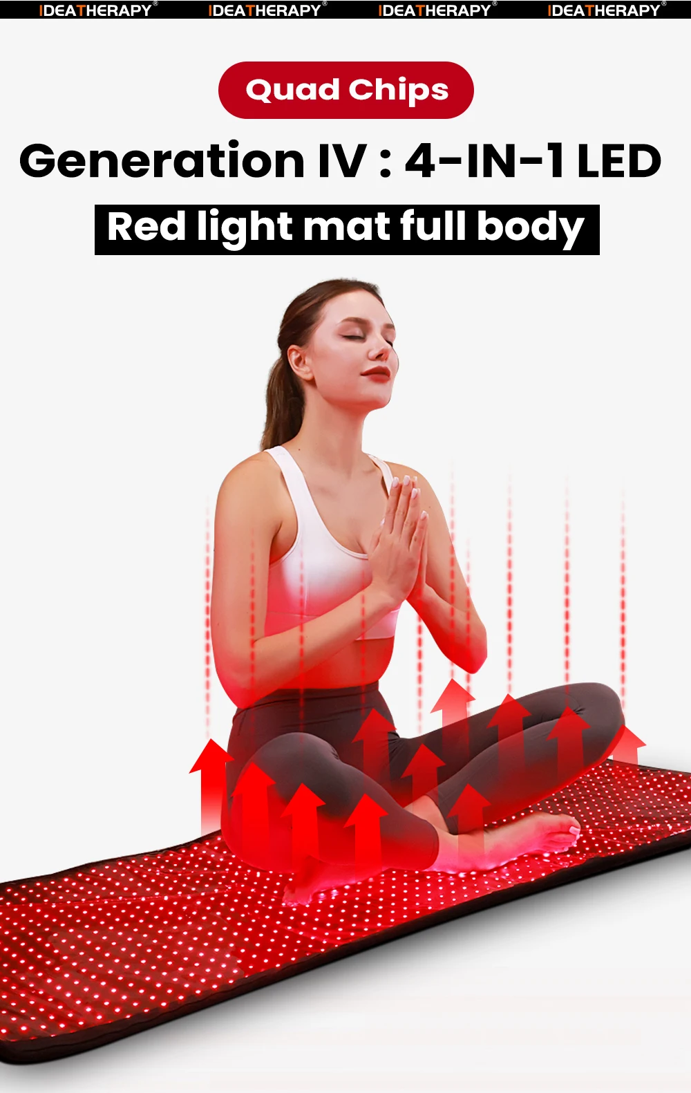IDEATHERAPY Sauna Near Infrared Therapy Led Light Sleeping Bag Red ...