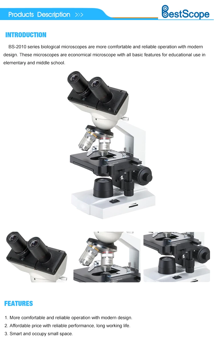BestScope BS-2010E 40X-1000X放大倍率经济型双目生物教育显微镜| Alibaba.com
