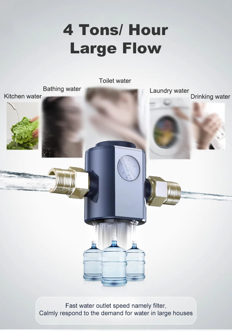 Stainless Steel Automatic Whole House Water Filter System Supply Water ...