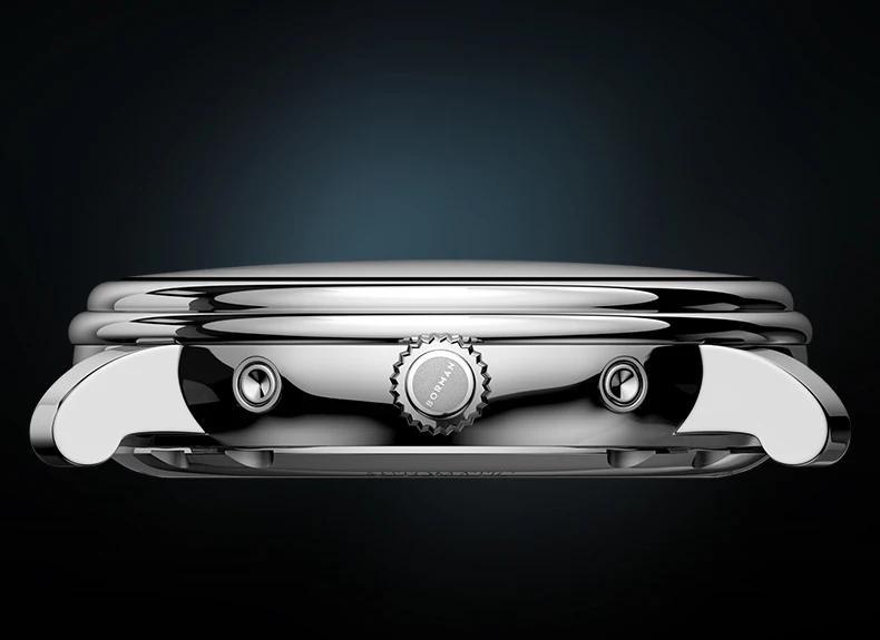 BORMAN Stainless Luxury Leather Belt with Mechanical Watch