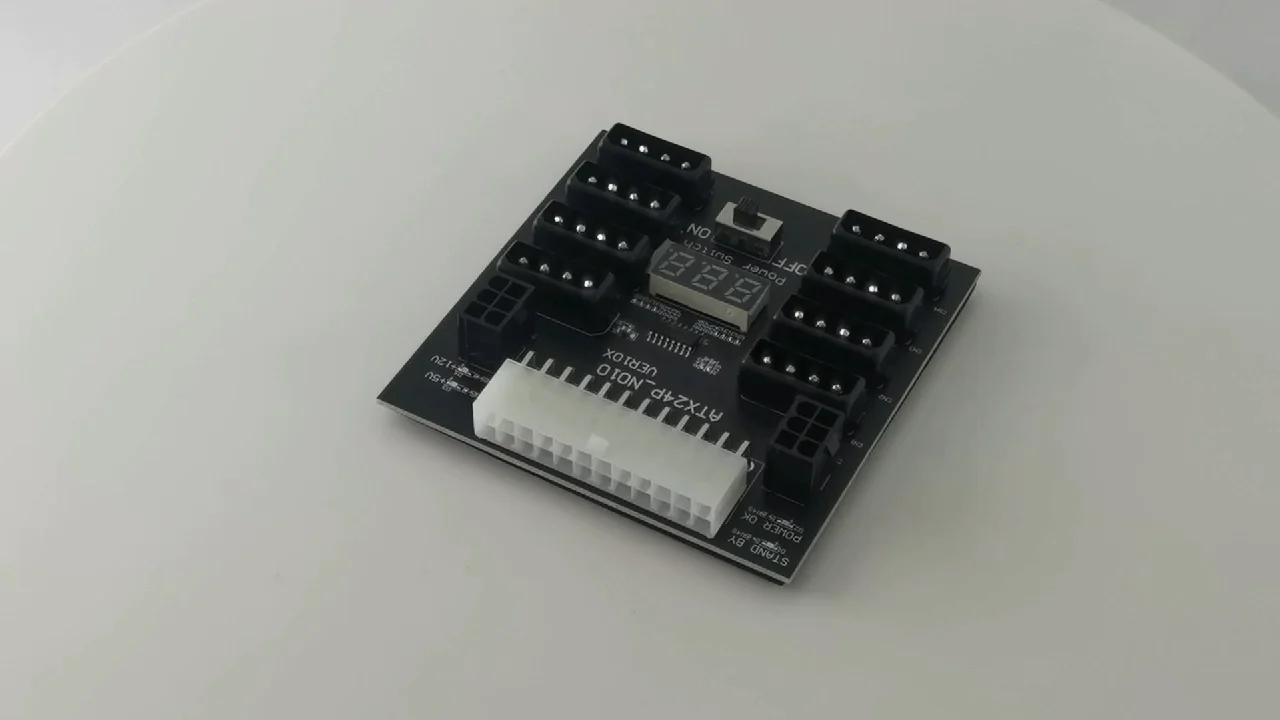 Atx 24pin To 8 Ide / Molex 4pin & Pcie 6pin Connector Power Supply ...