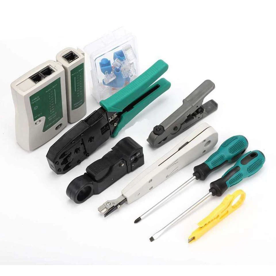 Rj45 Crimping Tool Kit For Cat5/cat6,Professional Computer Lan Cable ...