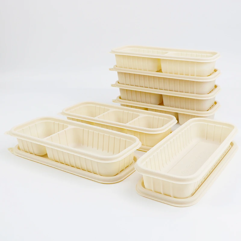 Biodegradable Corn Starch Food Container Disposable Plastic Takeaway ...