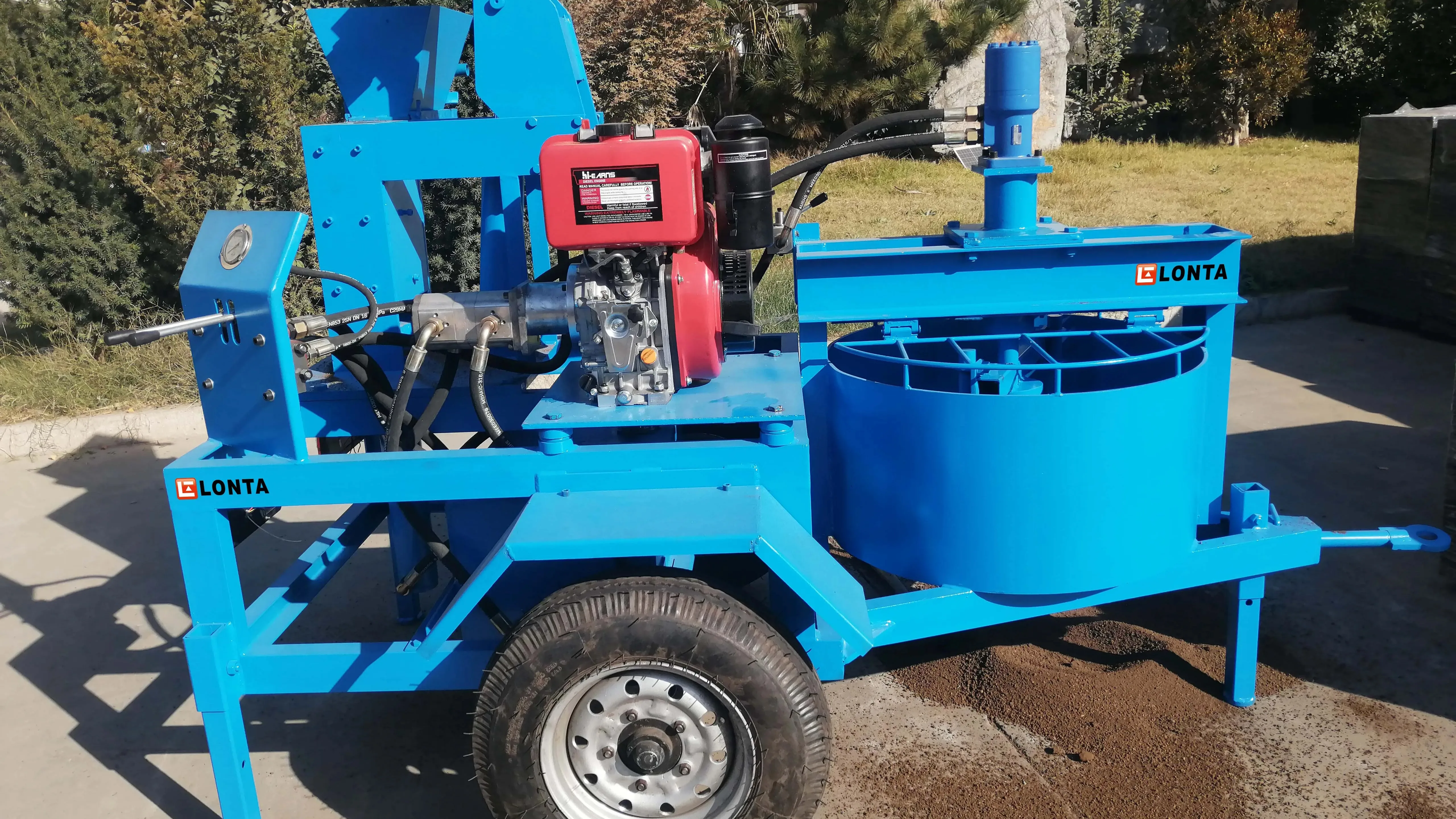 Lonta M7m1 Semi Auto Moving Hydraulic Interlock Soil Earth Clay Brick ...