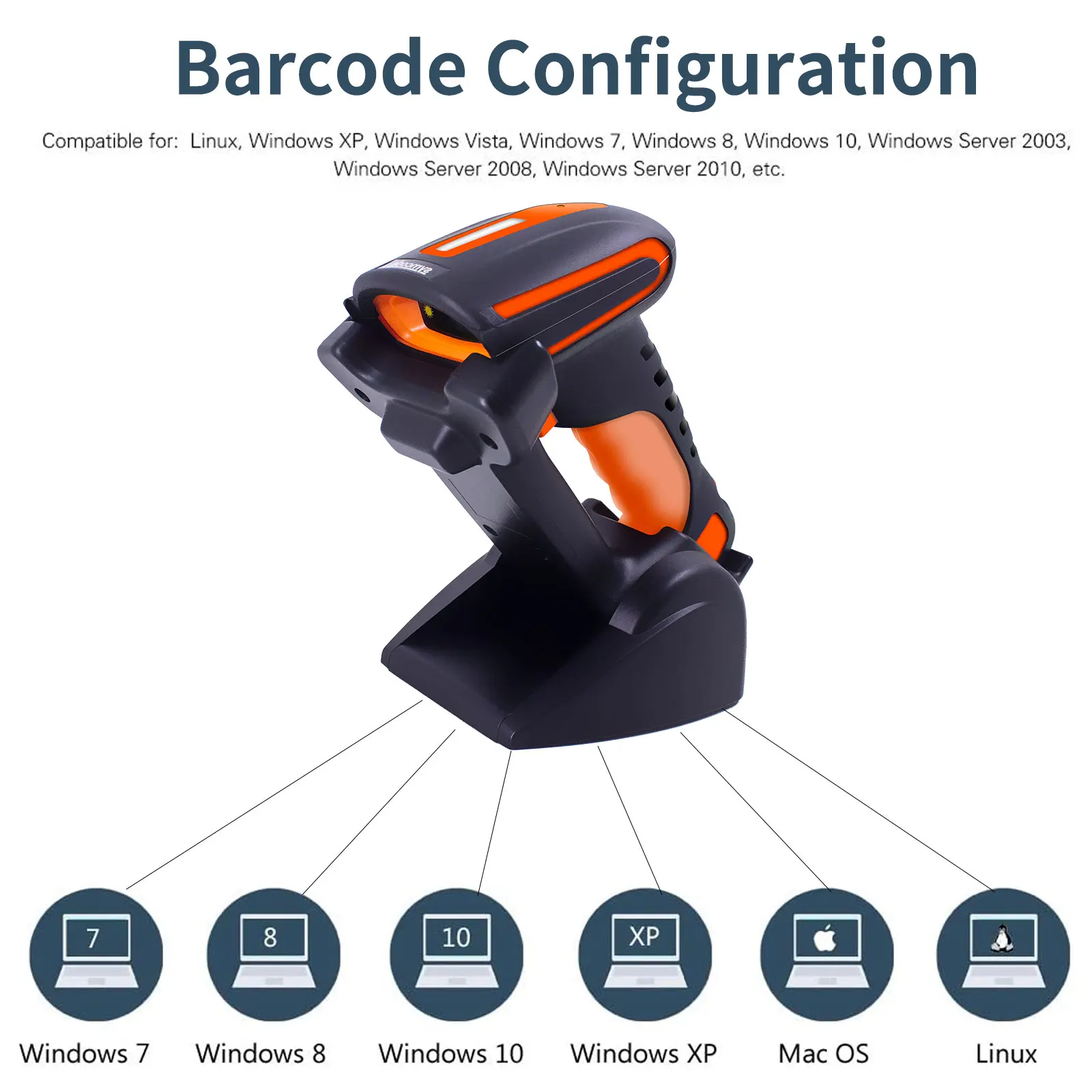 Symcode MJ-2020 USB Interface Laser 2D Barcode Scanner