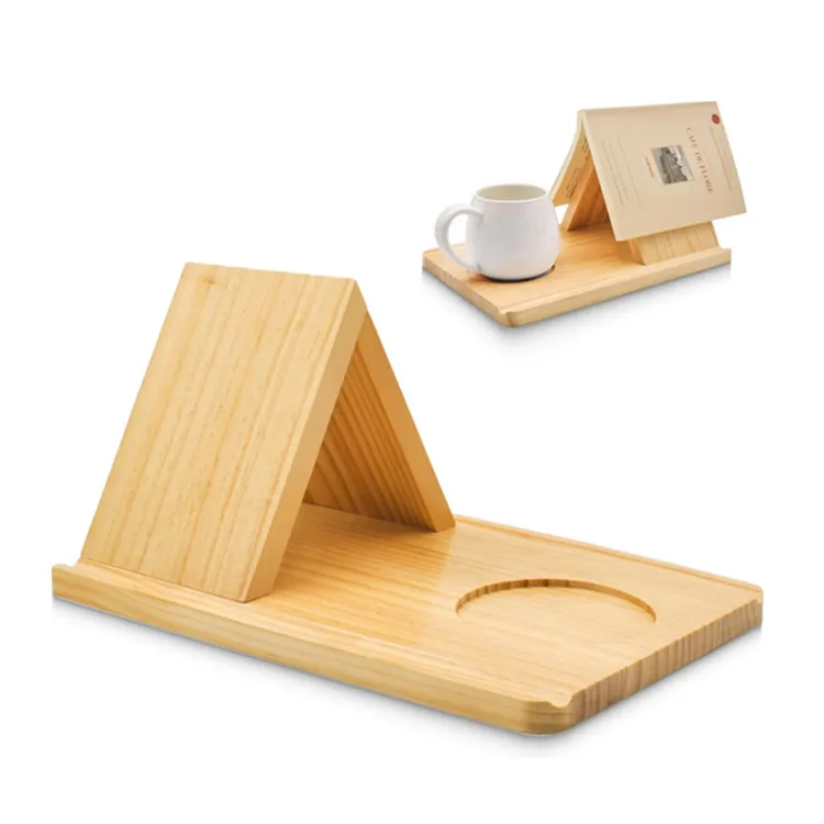 Office Desk Personalised Solid Wood Book Rest And Mug Stand Small ...
